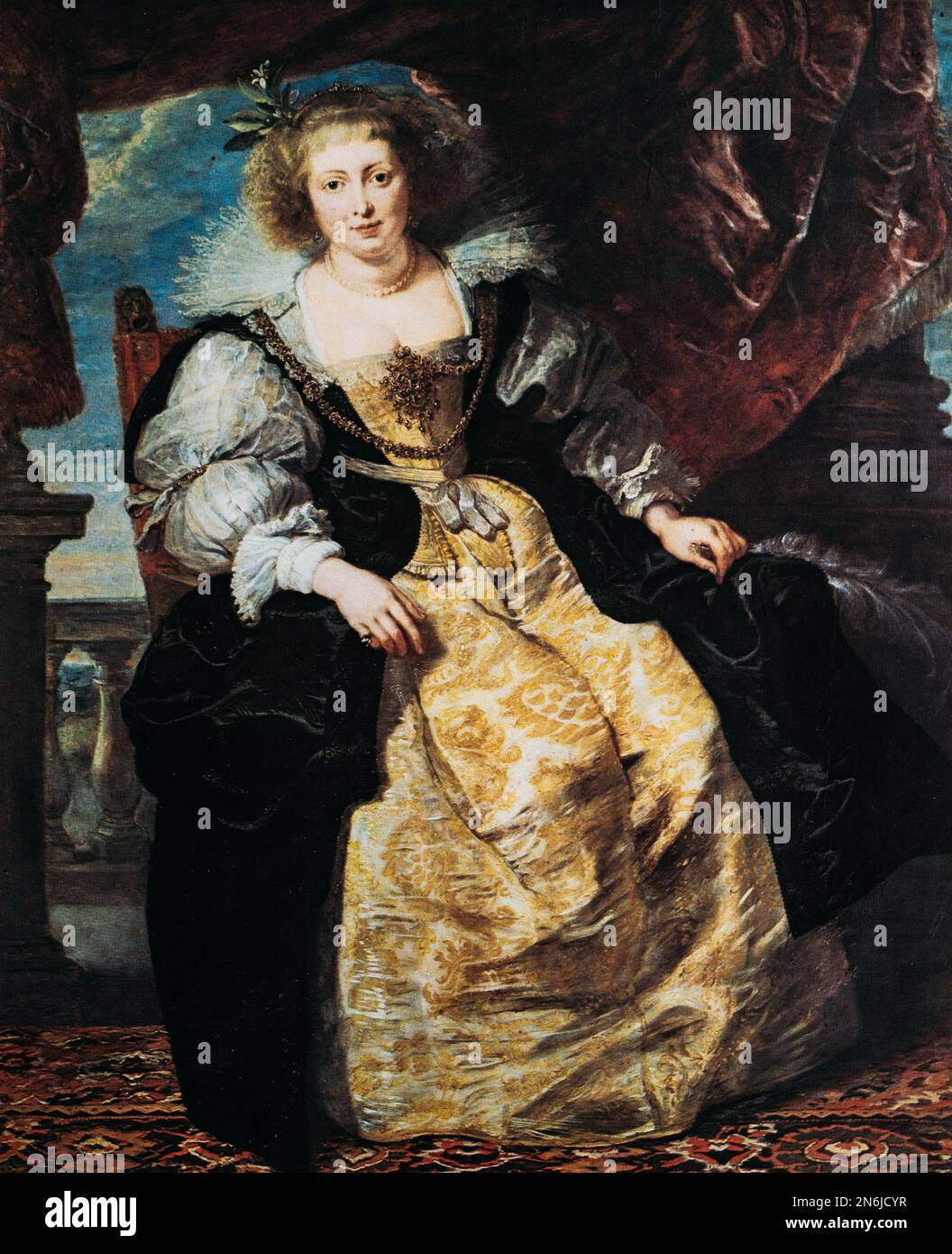 Sir Peter Paul Rubens. Portrait Of Helena Fourment In Her Wedding Dress ...