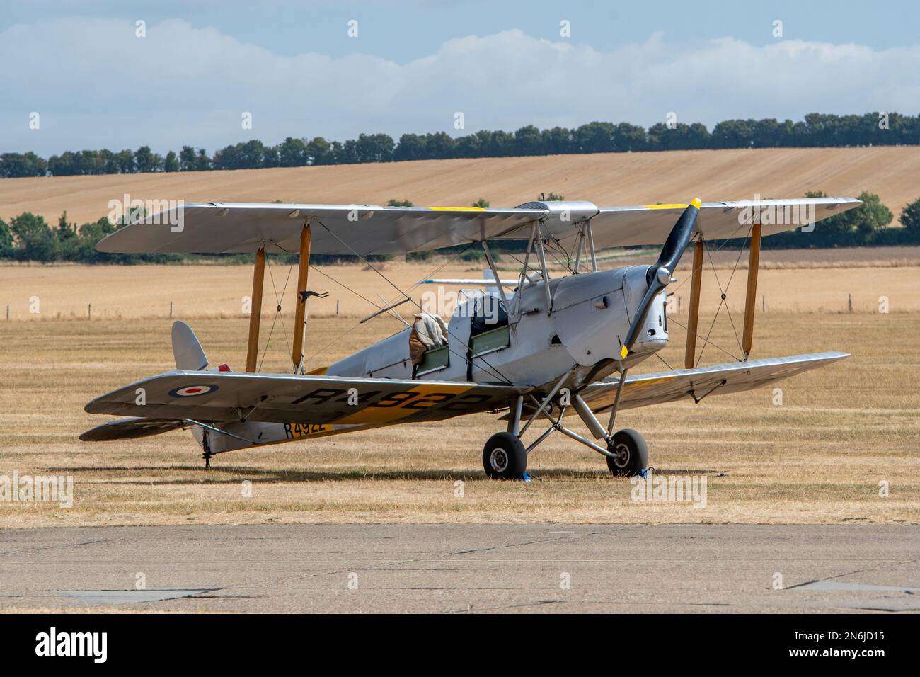 Imperial War Museum Duxford , DH Tiger Moth Stock Photo - Alamy