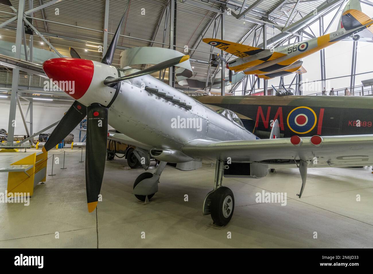 Imperial War Museum Duxford , Airspace building Spitfire Stock Photo - Alamy