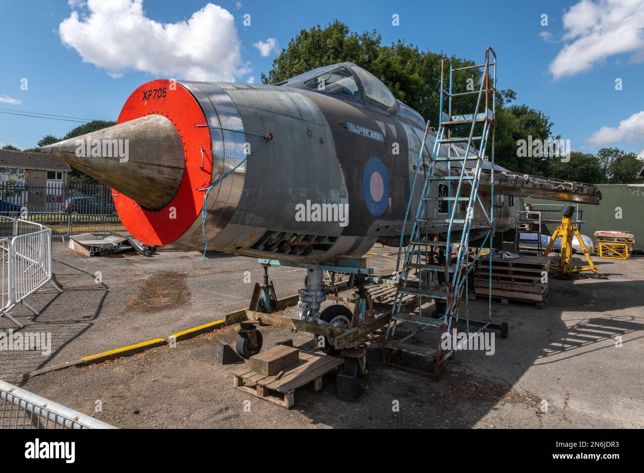 The South Yorkshire Aircraft Museum at RAF Doncaster site Stock Photo ...