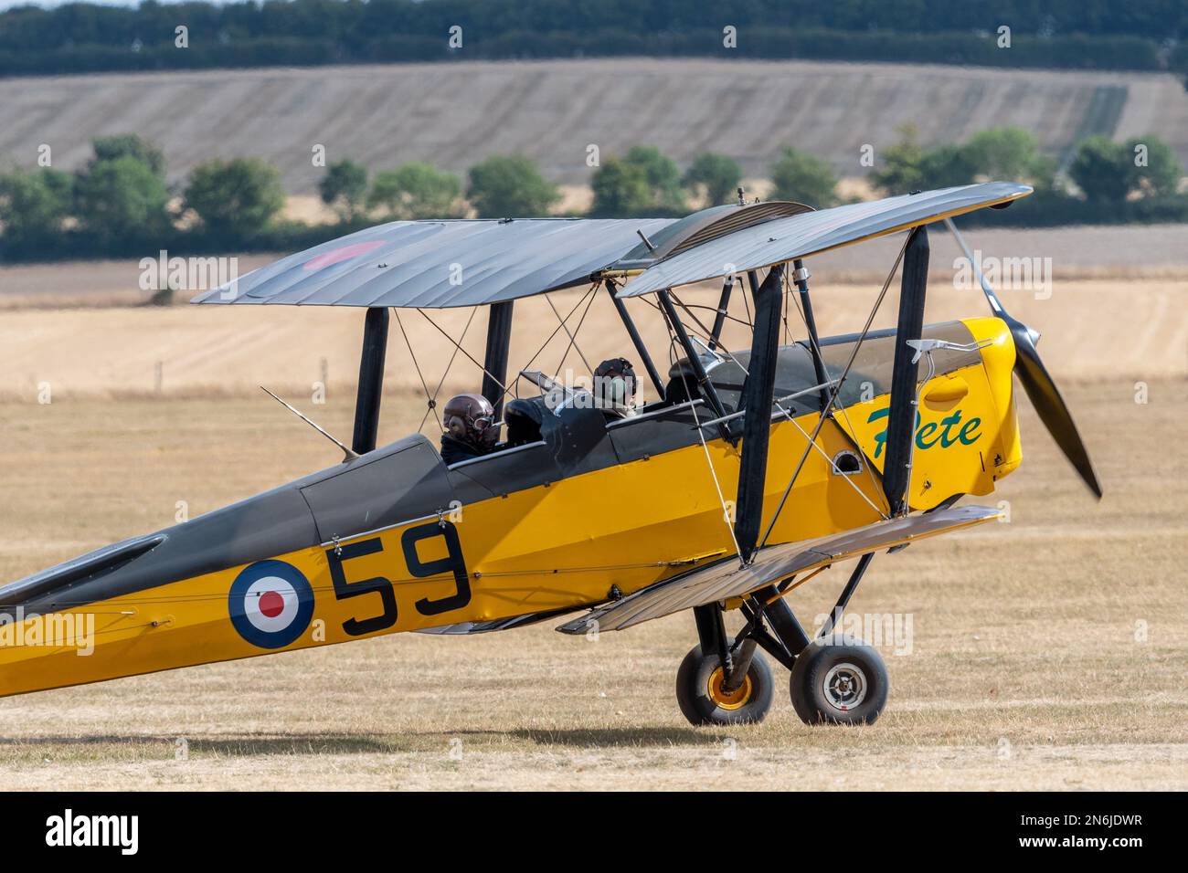 Imperial War Museum Duxford , DH Tiger Moth Stock Photo - Alamy