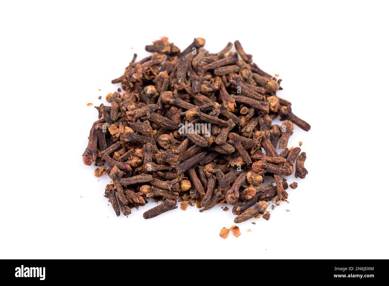 Cloves spice pile isolated on a white background Stock Photo - Alamy