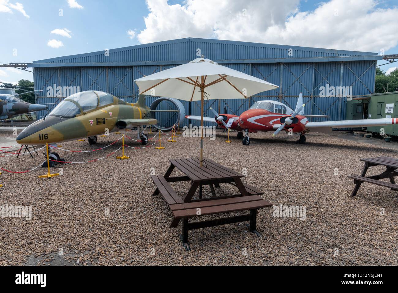 The South Yorkshire Aircraft Museum at RAF Doncaster site Stock Photo ...