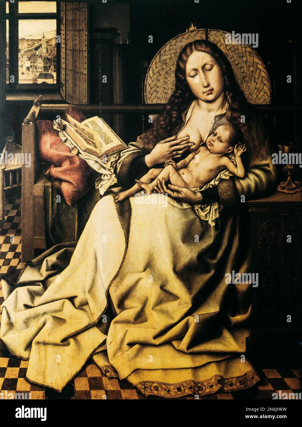 Robert Campin. The Virgin And Child Before A Firescreen. 1430 By Early ...