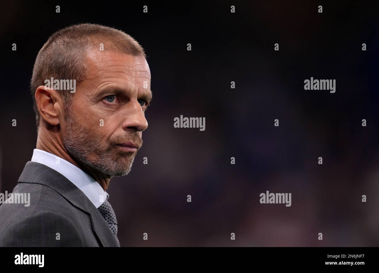 File photo dated 14-09-2021 of UEFA president Aleksander Ceferin ...