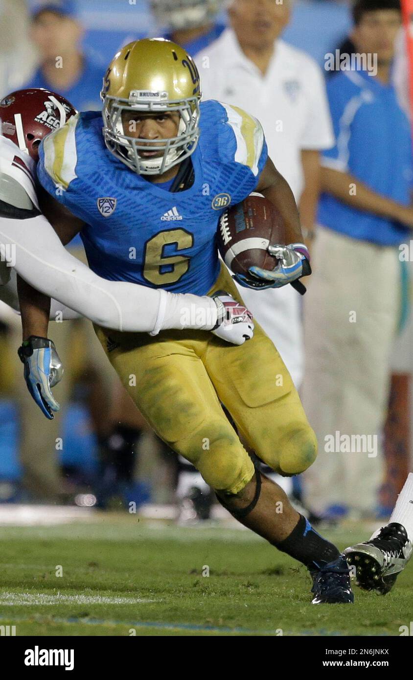 UCLA running back Jordon James runs during the second half of an NCAA ...