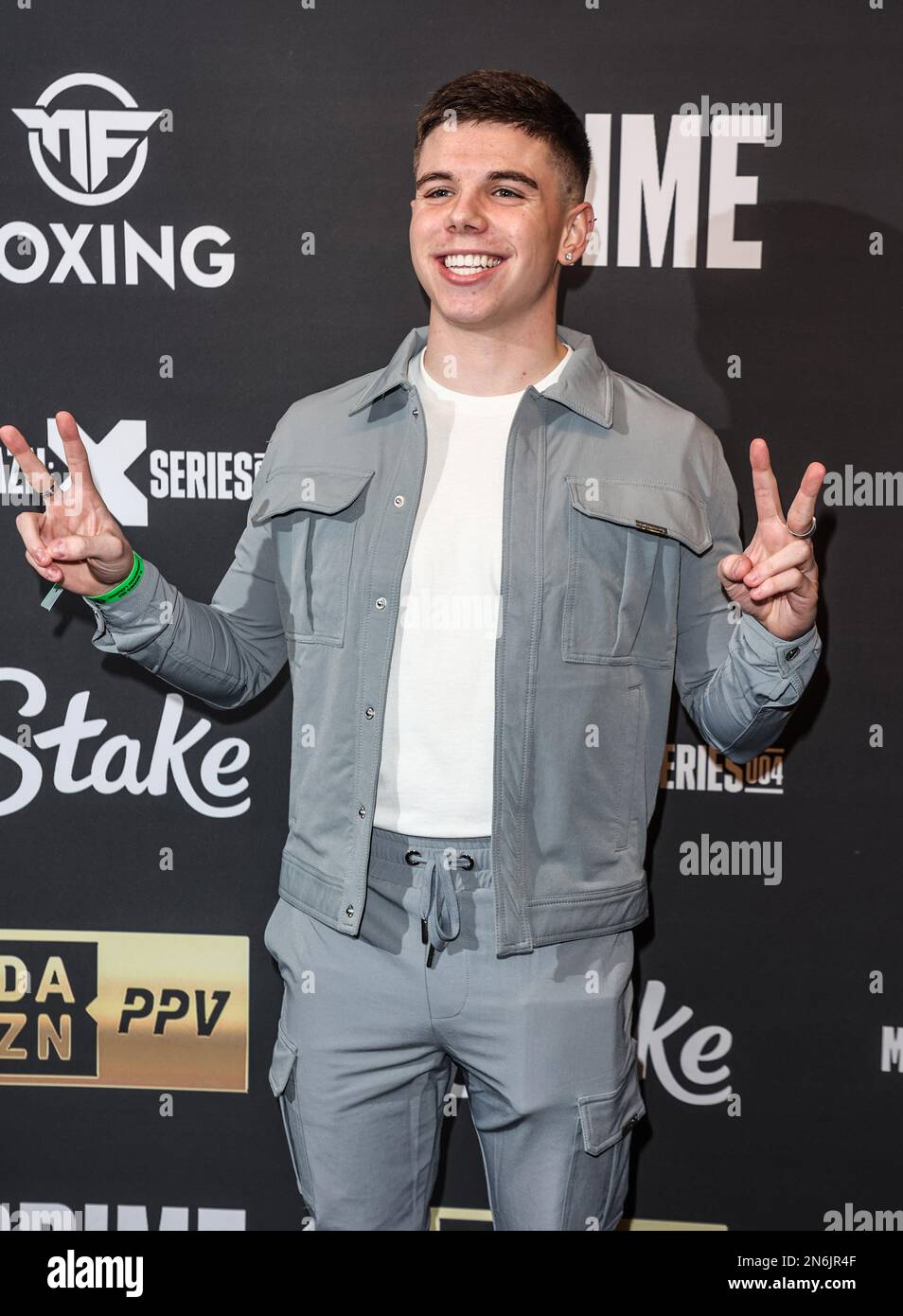 George Baggs seen attending the KSI vs FaZe Temperrr MF Cruiserweight ...