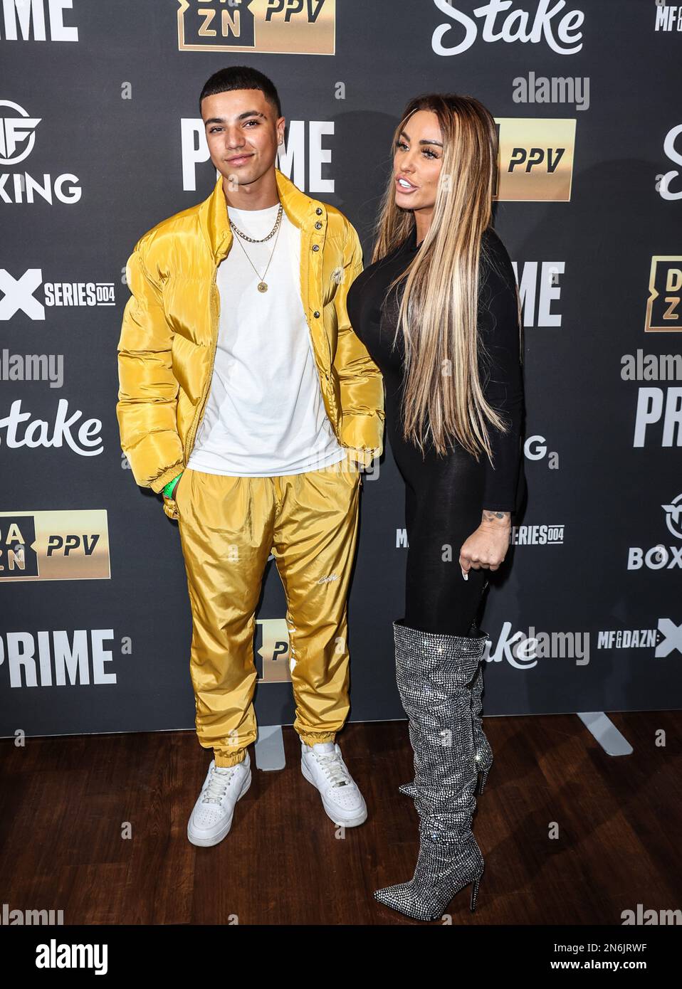 Junior Andre and Katie Price seen attending the KSI vs FaZe Temperrr MF ...