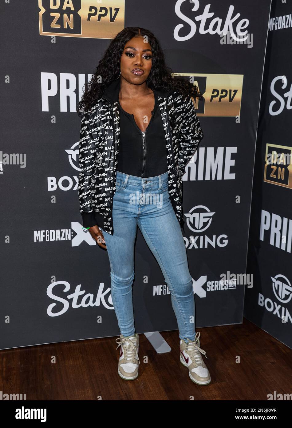 Lady Leshurr seen attending the KSI vs FaZe Temperrr MF Cruiserweight ...