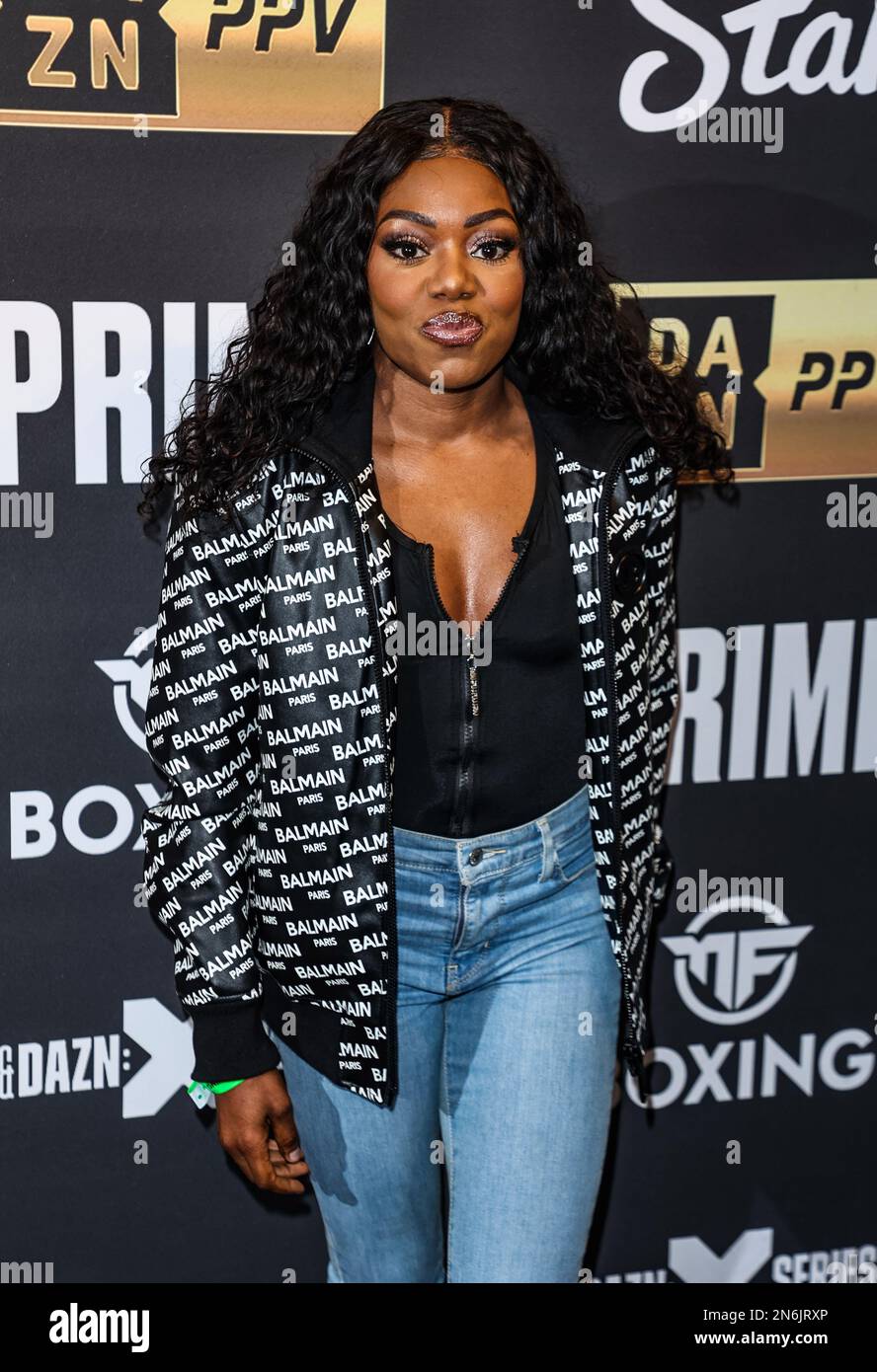 Lady Leshurr seen attending the KSI vs FaZe Temperrr MF Cruiserweight ...