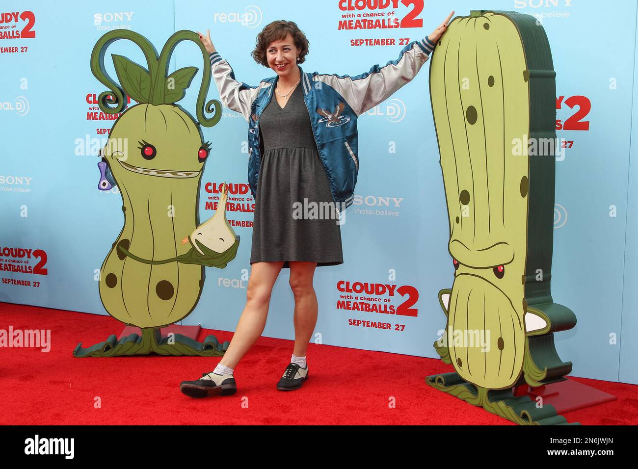 Actress Kristen Schaal arrives at the premiere of "Cloudy with a Chance ...