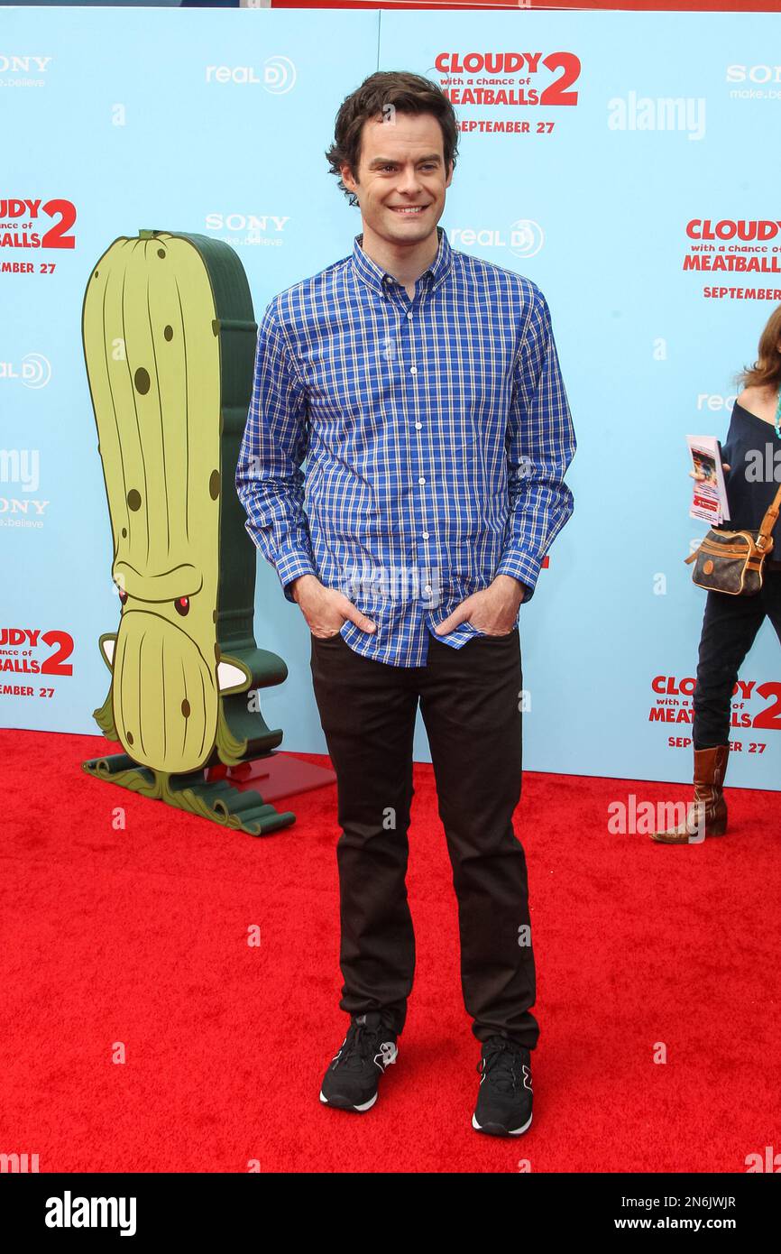 Actor Bill Hader arrives at the premiere of "Cloudy with a Chance of ...