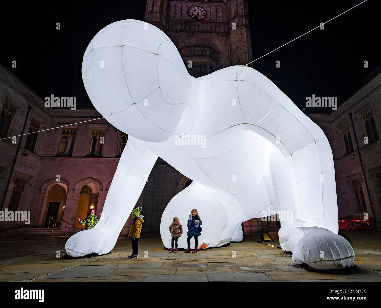 Views of illuminated art installations at 2023 Spectra Festival of ...