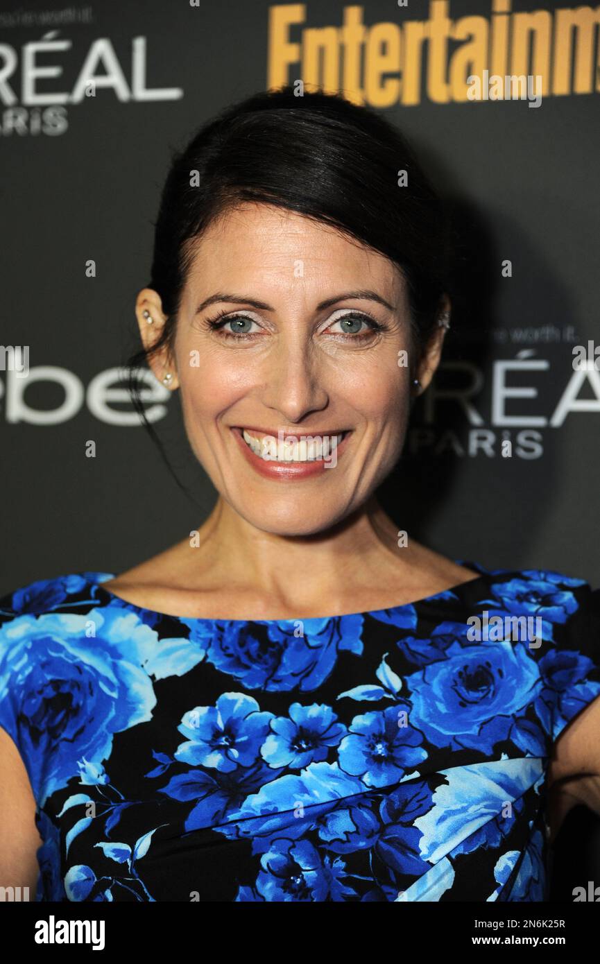 Lisa Edelstein arrives at the 2013 Entertainment Weekly Pre-Emmy Party ...