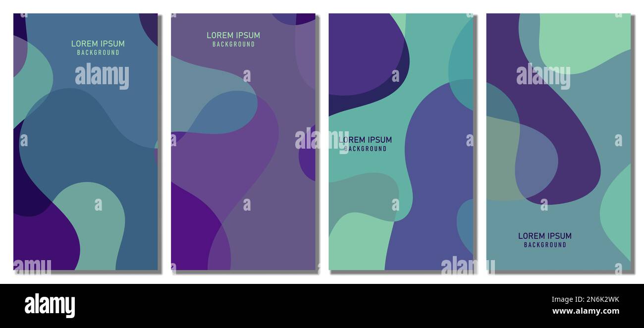 Abstract wavy set background. Design with dark color. Vector ...