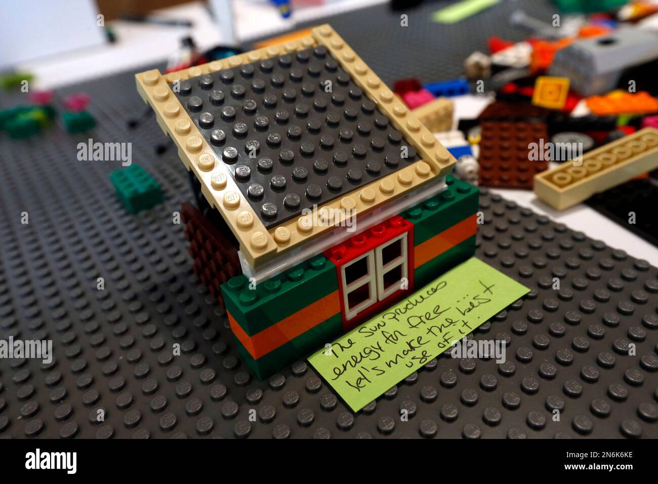Models created with LEGO bricks by attendees can be seen at the LEGO ...