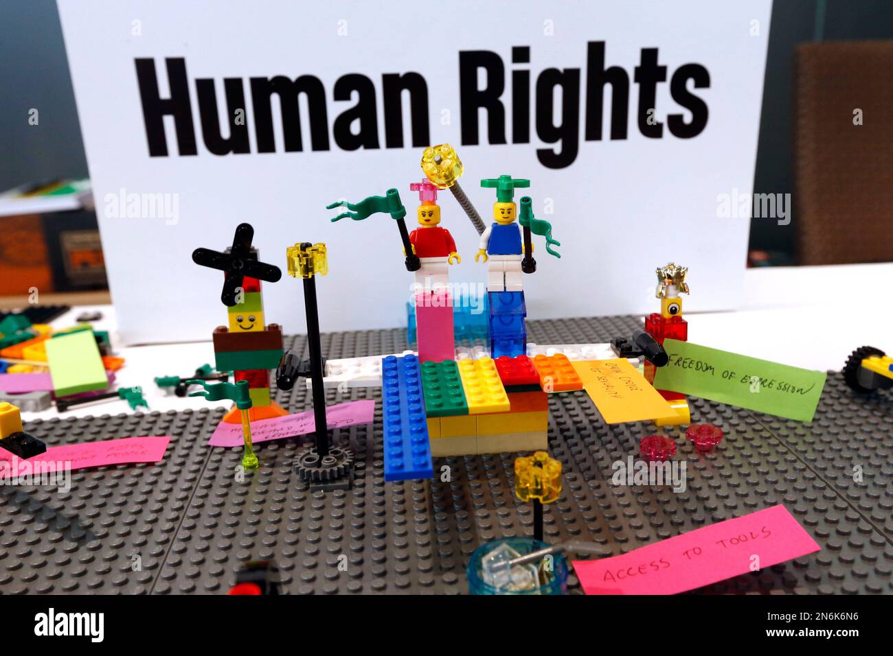 Models created with LEGO bricks by attendees can be seen at the LEGO ...