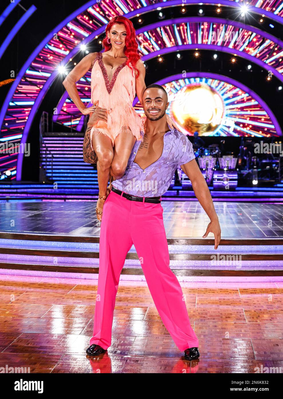 Dianne Buswell and Tyler West seen taking part in the "Strictly Come ...