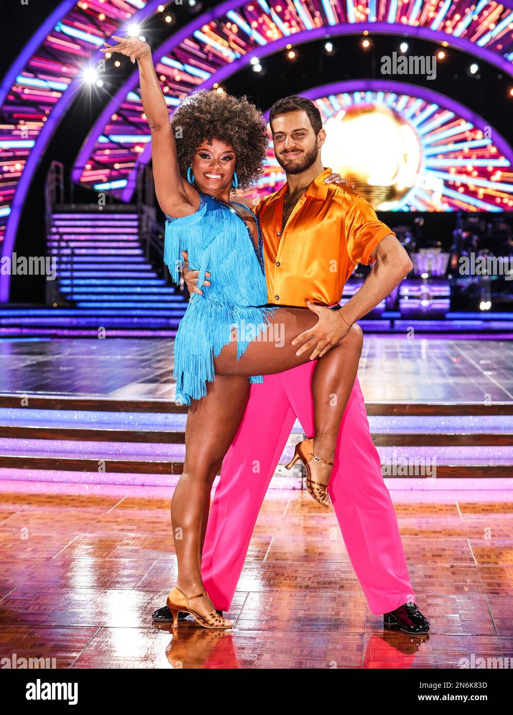 Fleur East and Vito Coppola seen taking part in the "Strictly Come ...