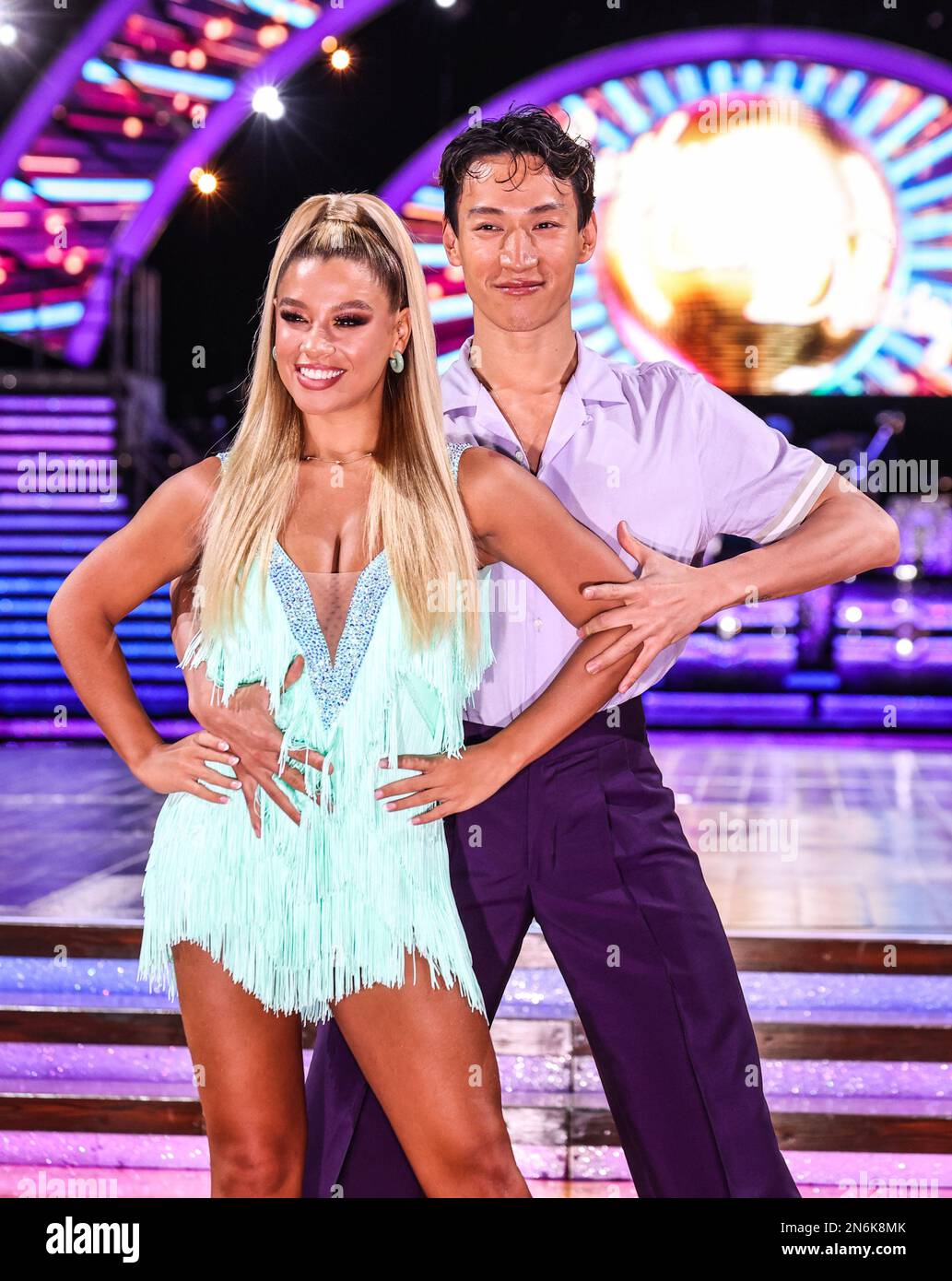 Molly Rainford and Carlos Gu seen taking part in the "Strictly Come ...
