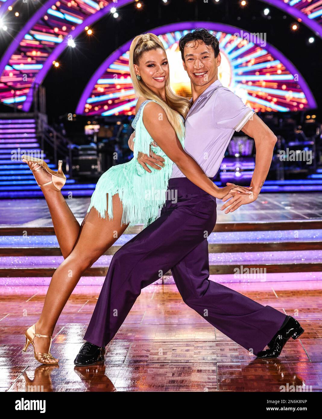 Molly Rainford and Carlos Gu seen taking part in the "Strictly Come ...