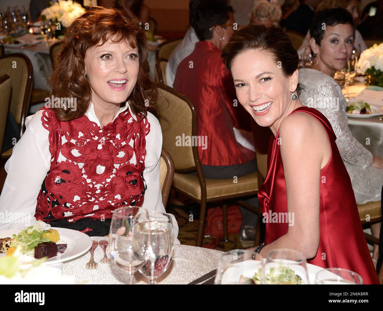 From left to right, actress Susan Sarandon and actress Diane Lane ...