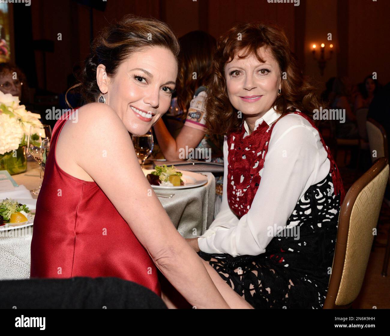 Actress Diane Lane, left, and actress and honoree Susan Sarandon attend ...