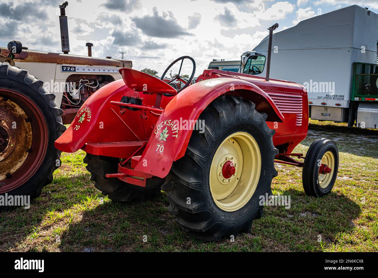 Fort Meade, FL - February 22, 2022: High perspective rear corner view ...
