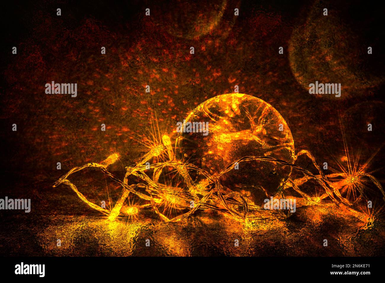 GLASS BALL IN LED LIGHT Stock Photo - Alamy