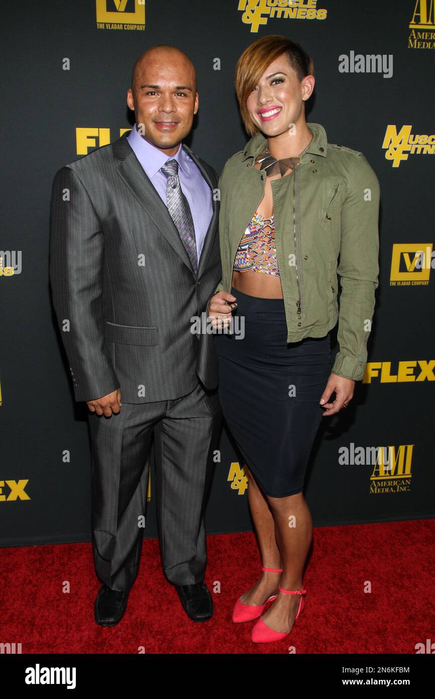 Bodybuilder Rene Chavez and Catrina Mendez arrive at the premiere of ...