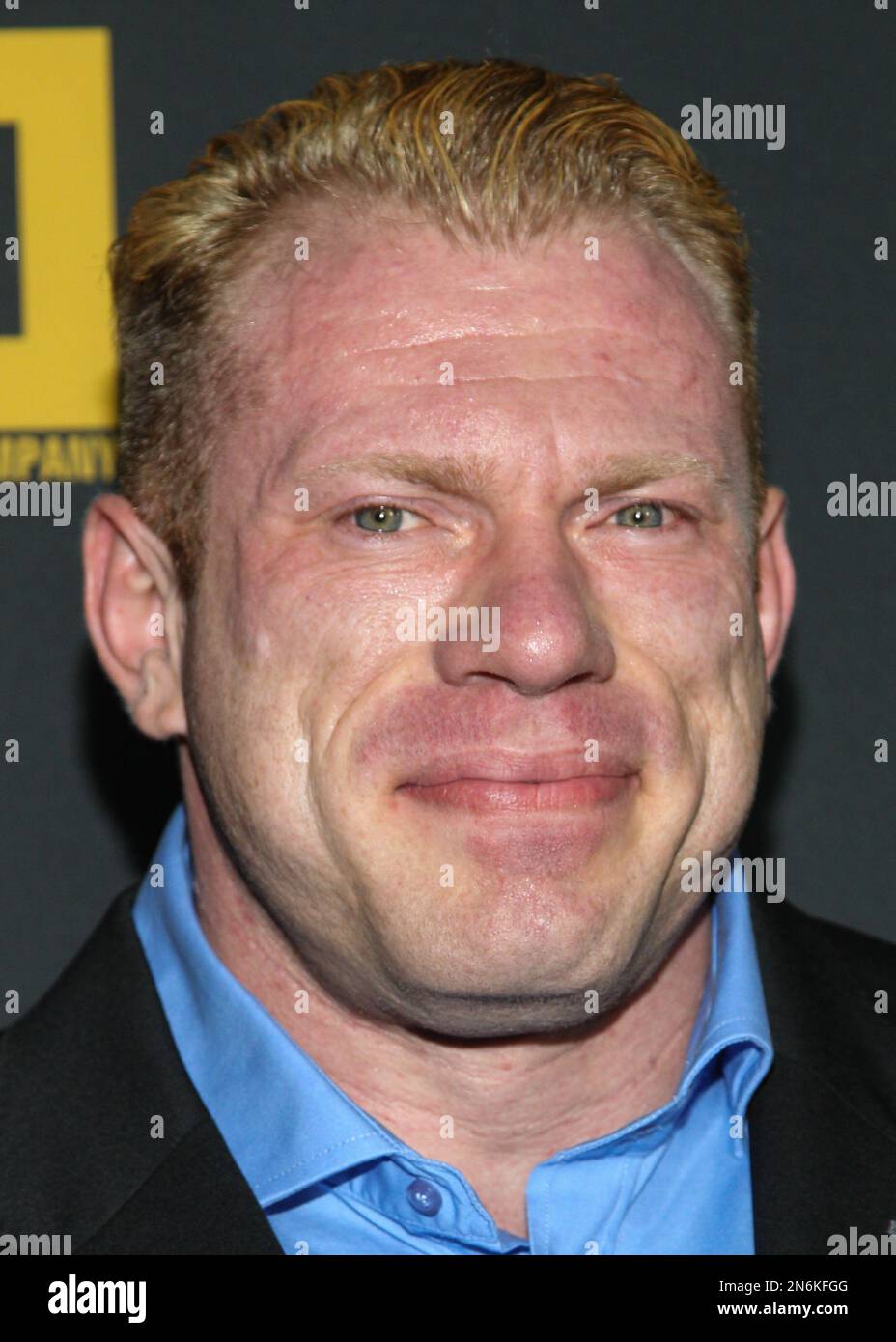 Bodybuilder Dennis Wolf arrives at the premiere of "Generation Iron" at ...