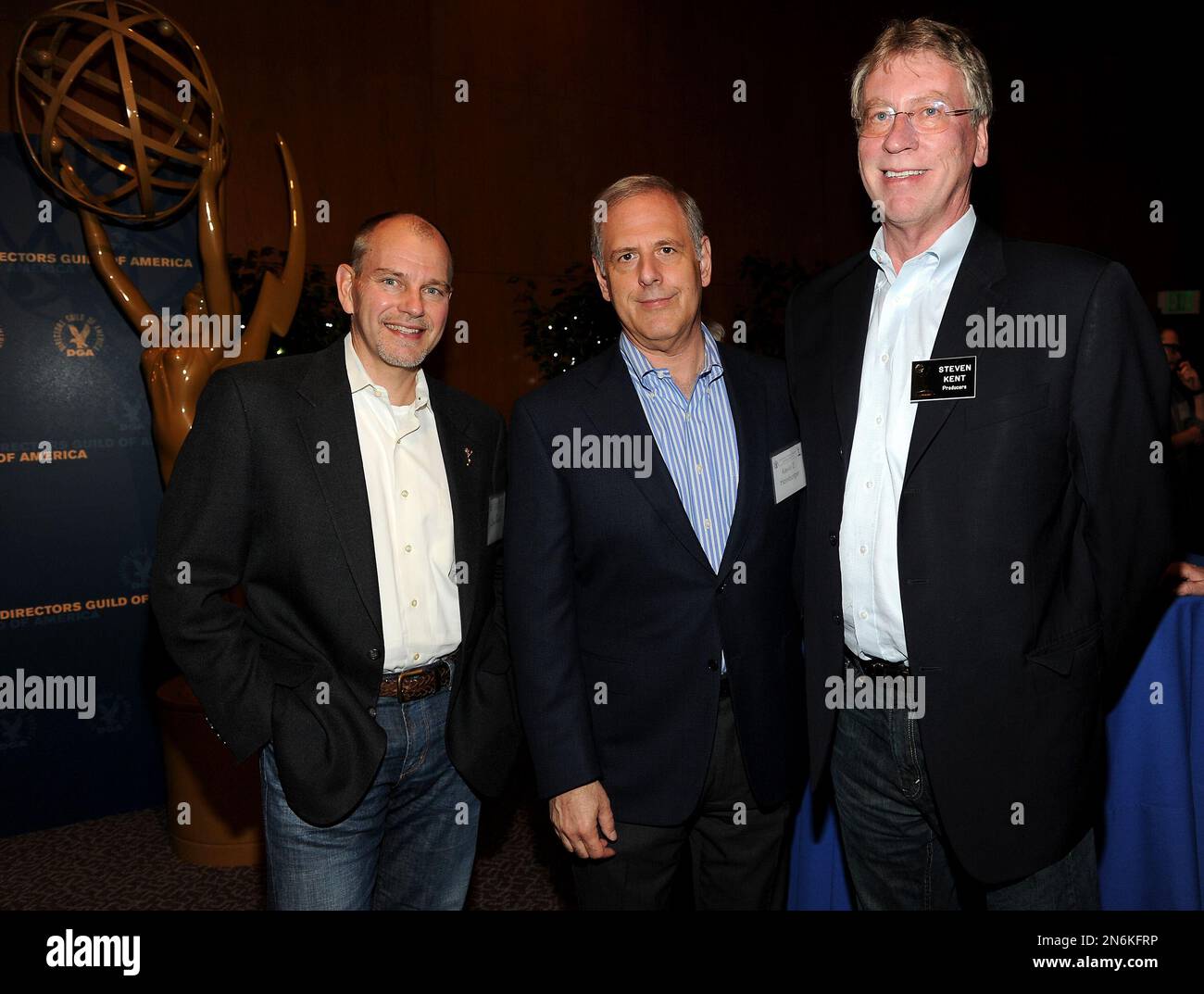 From left, John Fisher, Kevin Hamburger and Steven Kent attend the ...