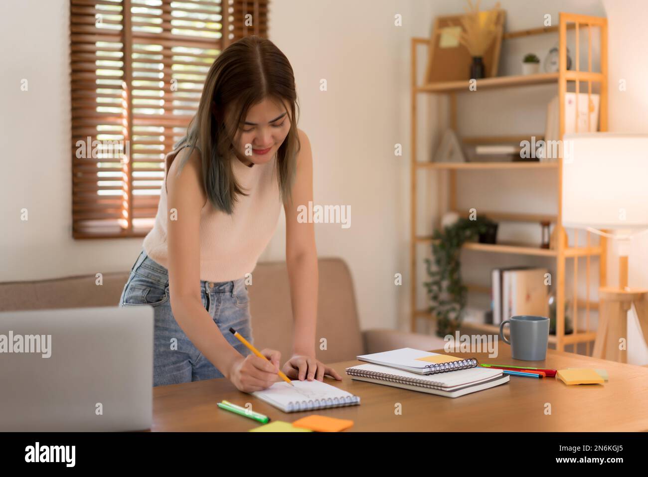 Creative design concept, Fashion designer drawing to creating new collection clothes at ...