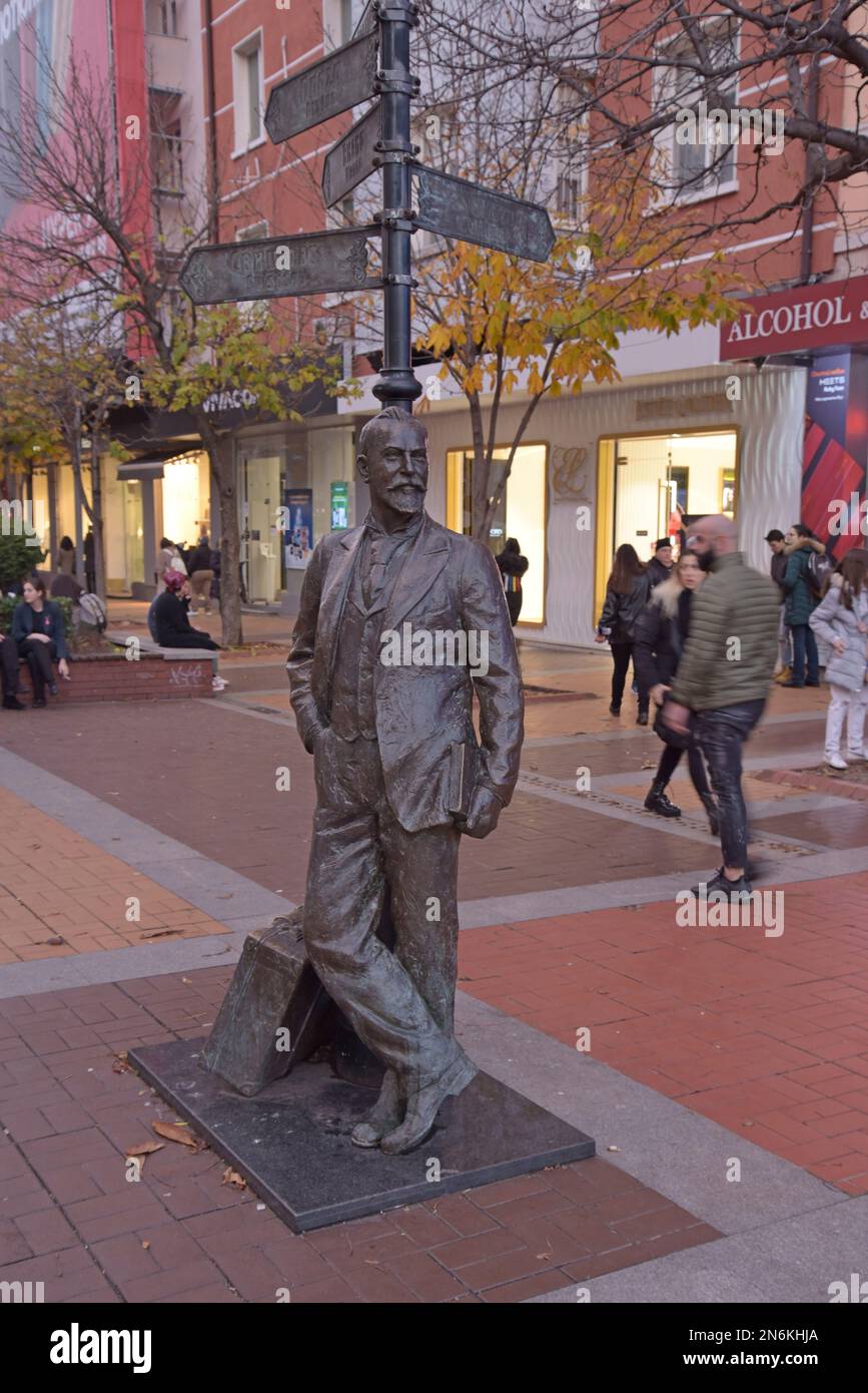 Sculpture of Aleko Konstantinov, Bulgarian writer, known for the ...