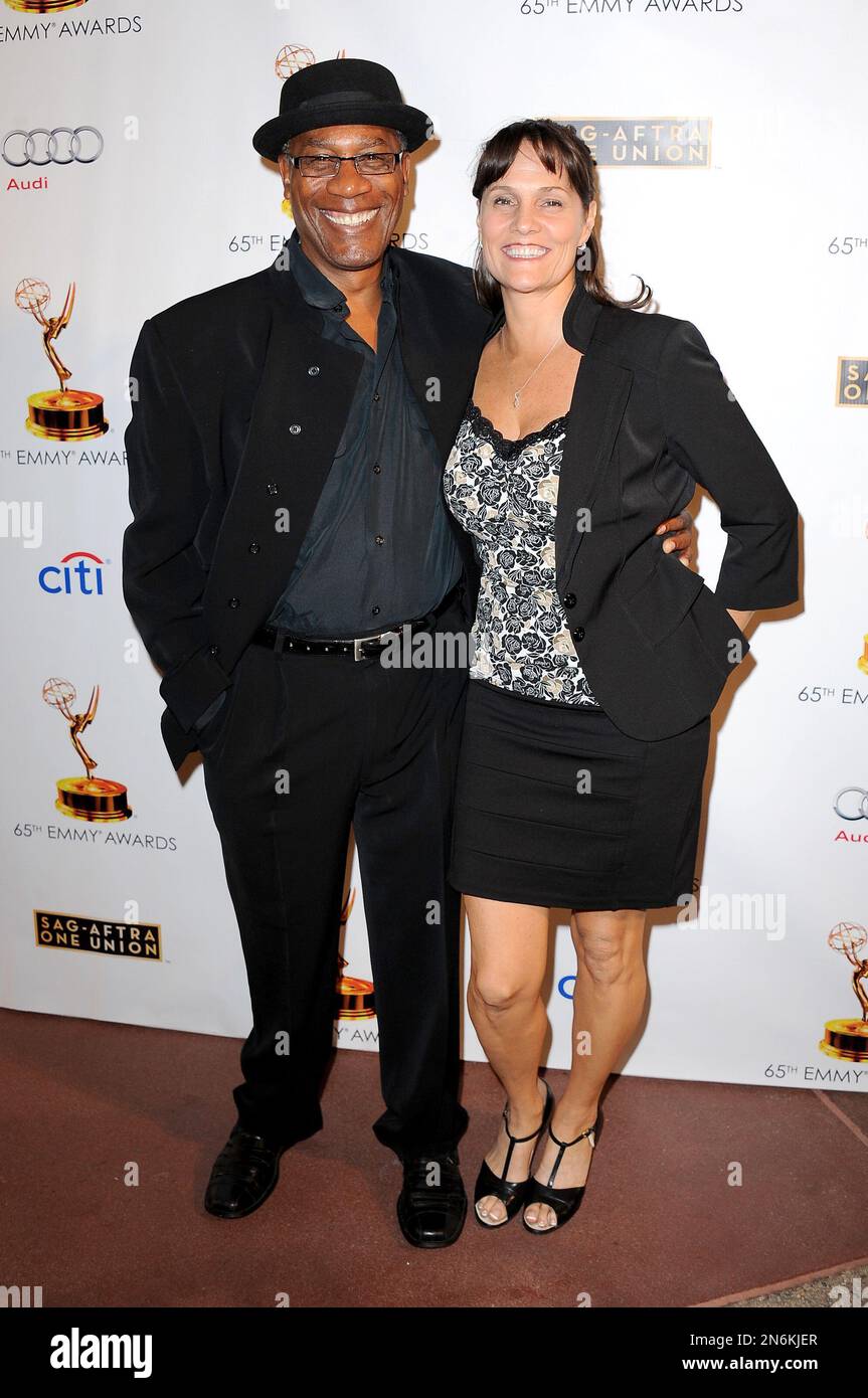 From left, Joe Morton and Christine Lietz arrive at the Academy of ...