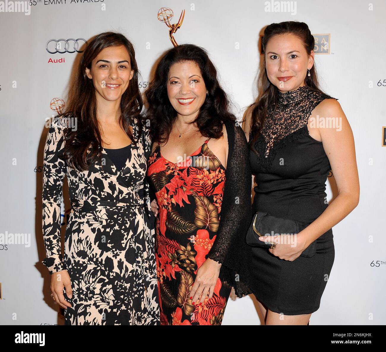 From left, Elena Finney, Ren Henami and DeLanna Studi arrive at the ...