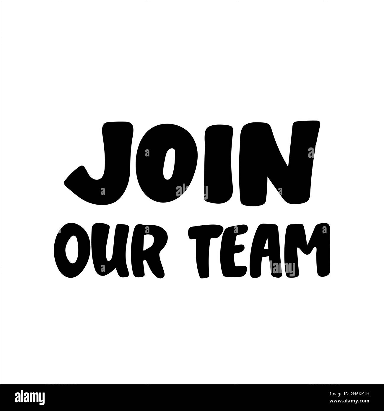 Join our team with sign vacant office chair white brush. Business ...