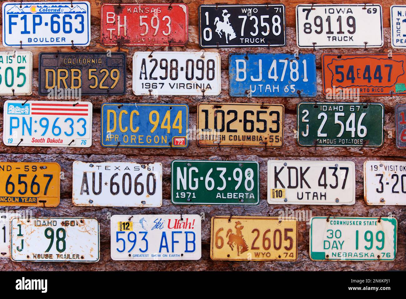 Vintage license plate usa hi-res stock photography and images - Alamy