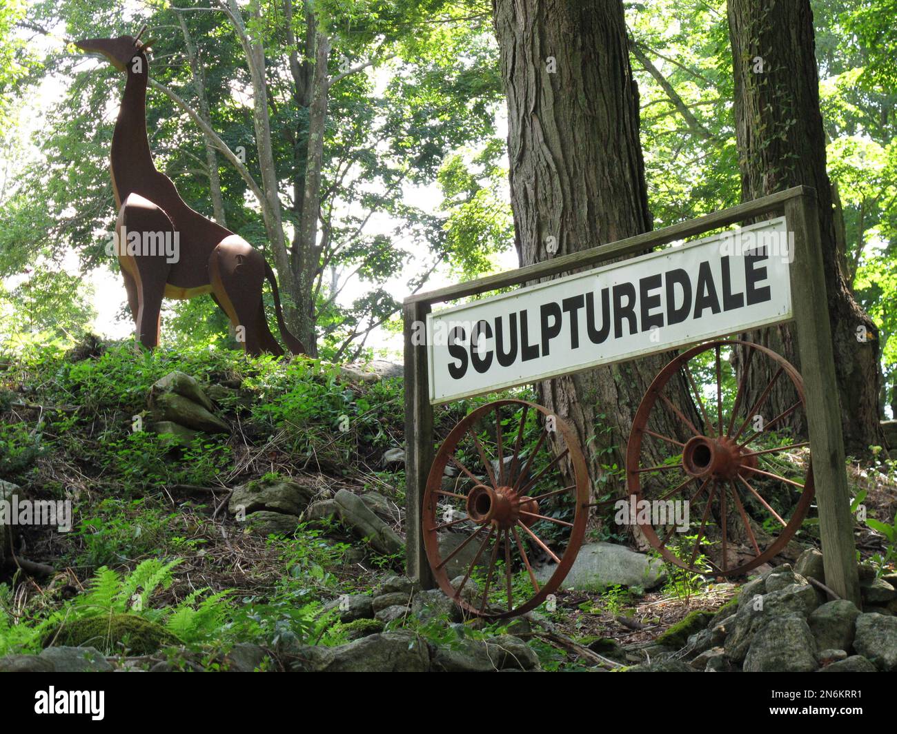 This Aug. 27, 2013 photo shows the entrance to "Sculpturedale" in Kent ...