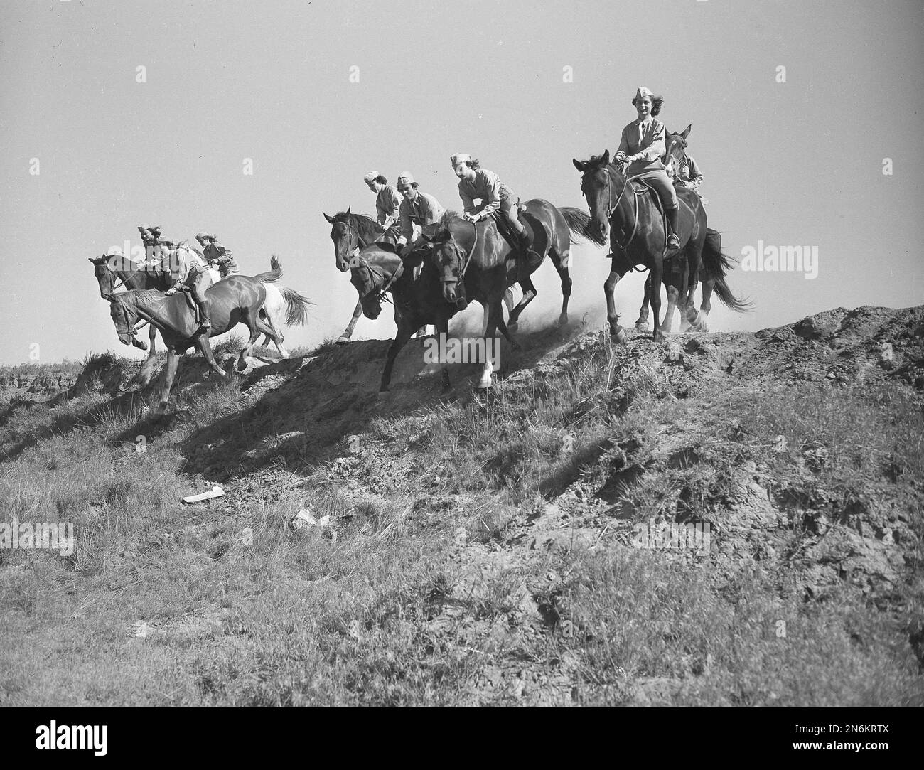 Denver, Colorado's all female cavalry shown June 15, 1942. They are ...