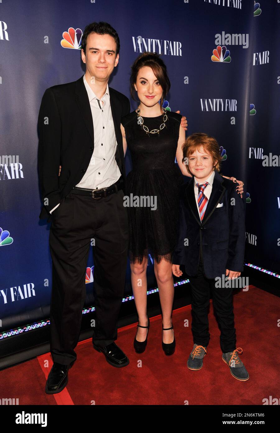 Actors Conor Romero, left, Juliette Goglia, and Jack Gore from "The ...