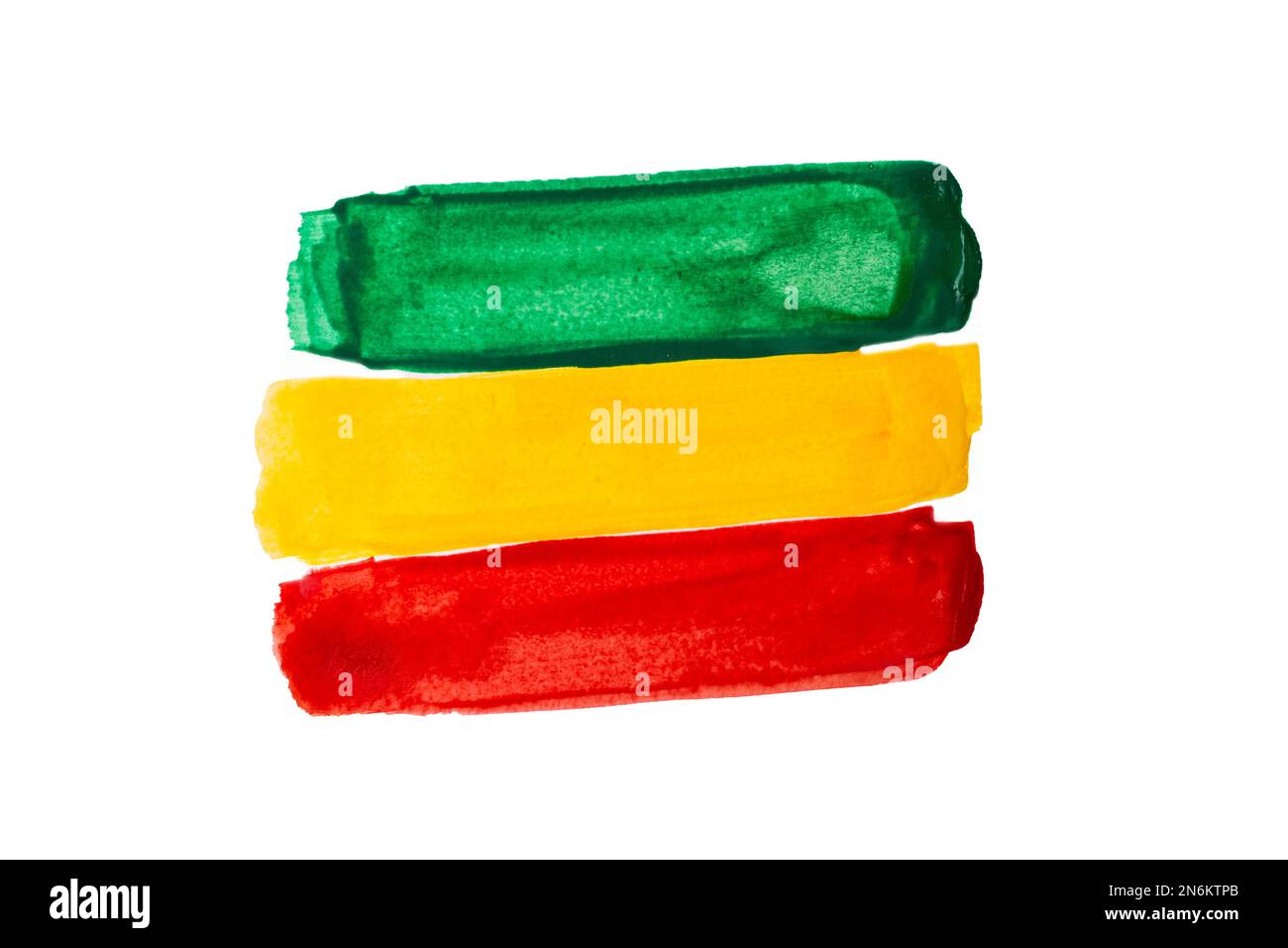 Hand drawing three stripes - green,orange and red - concept of black ...