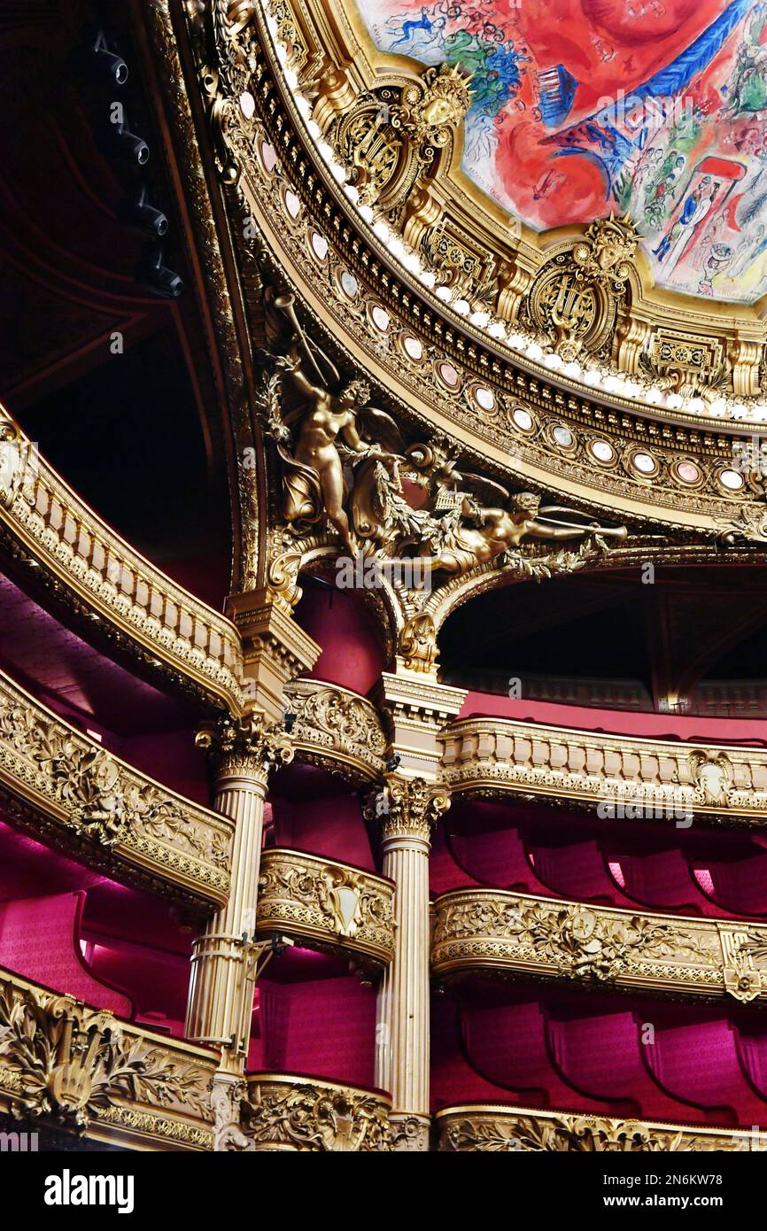 Marc Chagall Fresco in Opéra de Paris - Palais Garnier - France Stock ...
