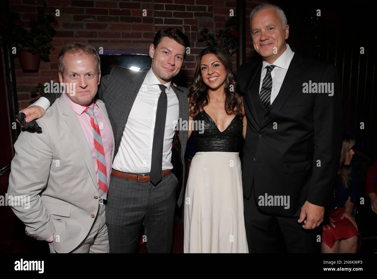 William Brock, Patrick Fugit, guest and Tim Robbins attend the after ...