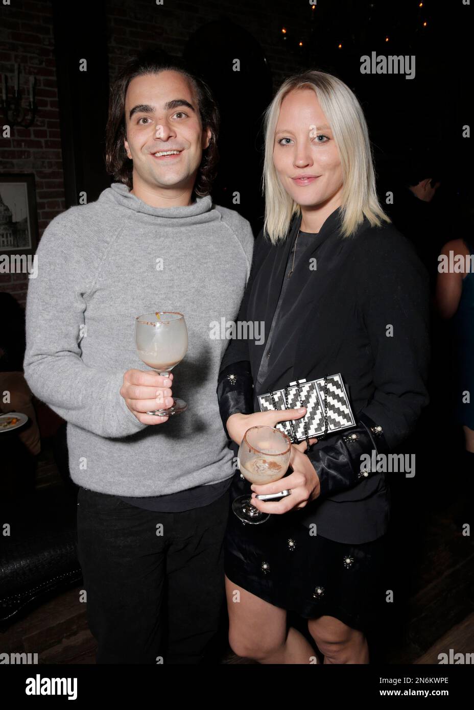 Nick Jarecki and guest attend the after party for Roadside Attractions ...