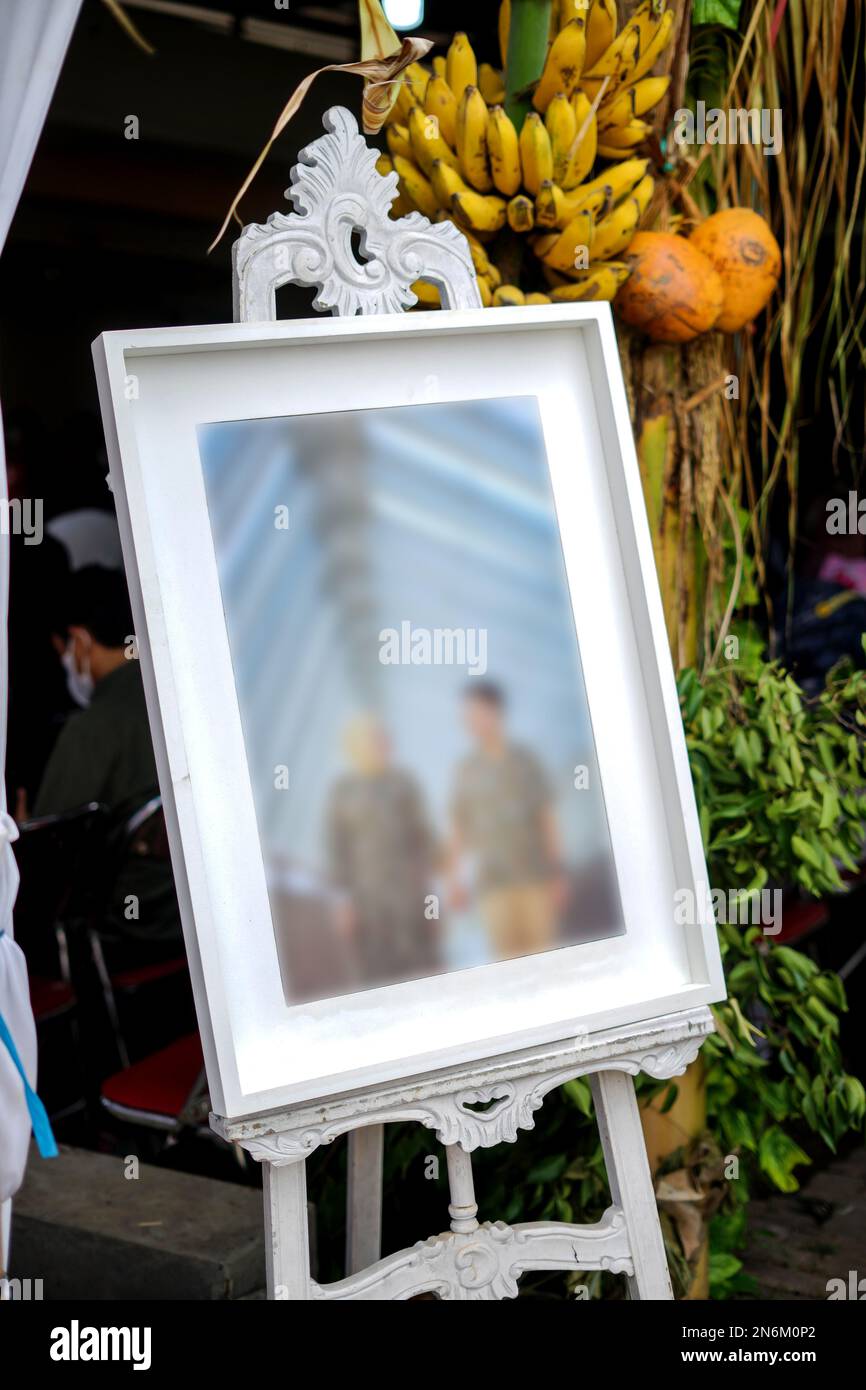 Beautiful Photo Frame for Wedding Ceremony Stock Photo - Alamy