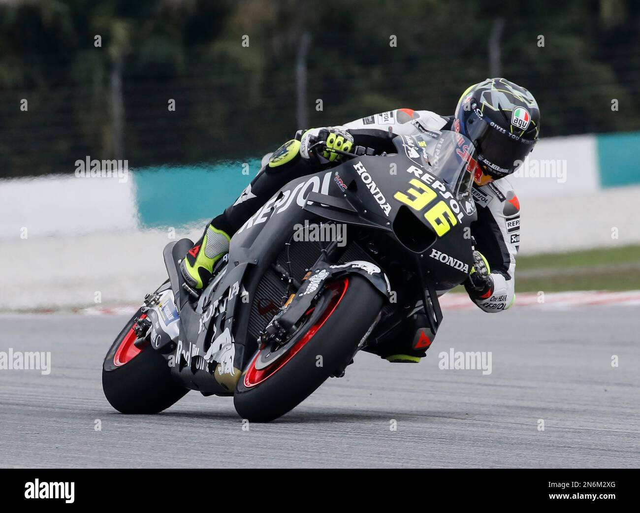 Spanish rider Joan Mir of Repsol Honda Team in action during the Sepang ...