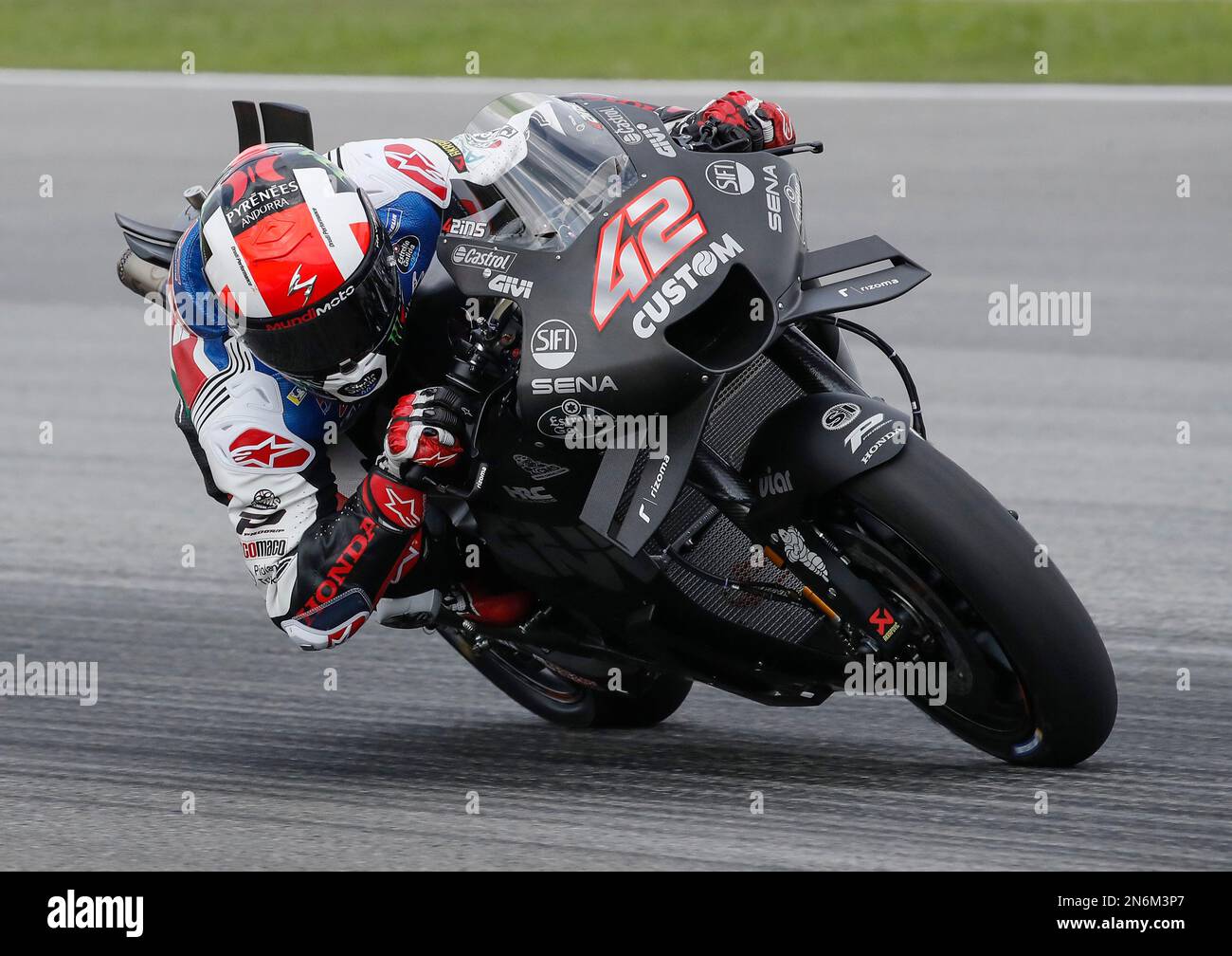 Spanish rider Alex Rins of LCR Honda Castrol in action during the ...