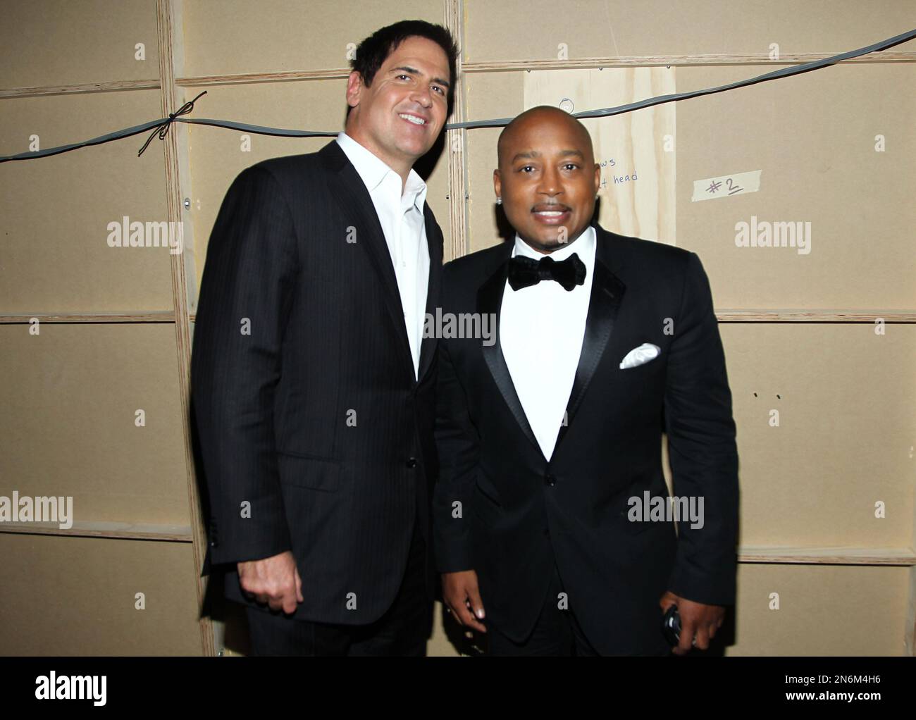 EXCLUSIVE - From left, Mark Cuban and Daymond John attends the 2013 ...