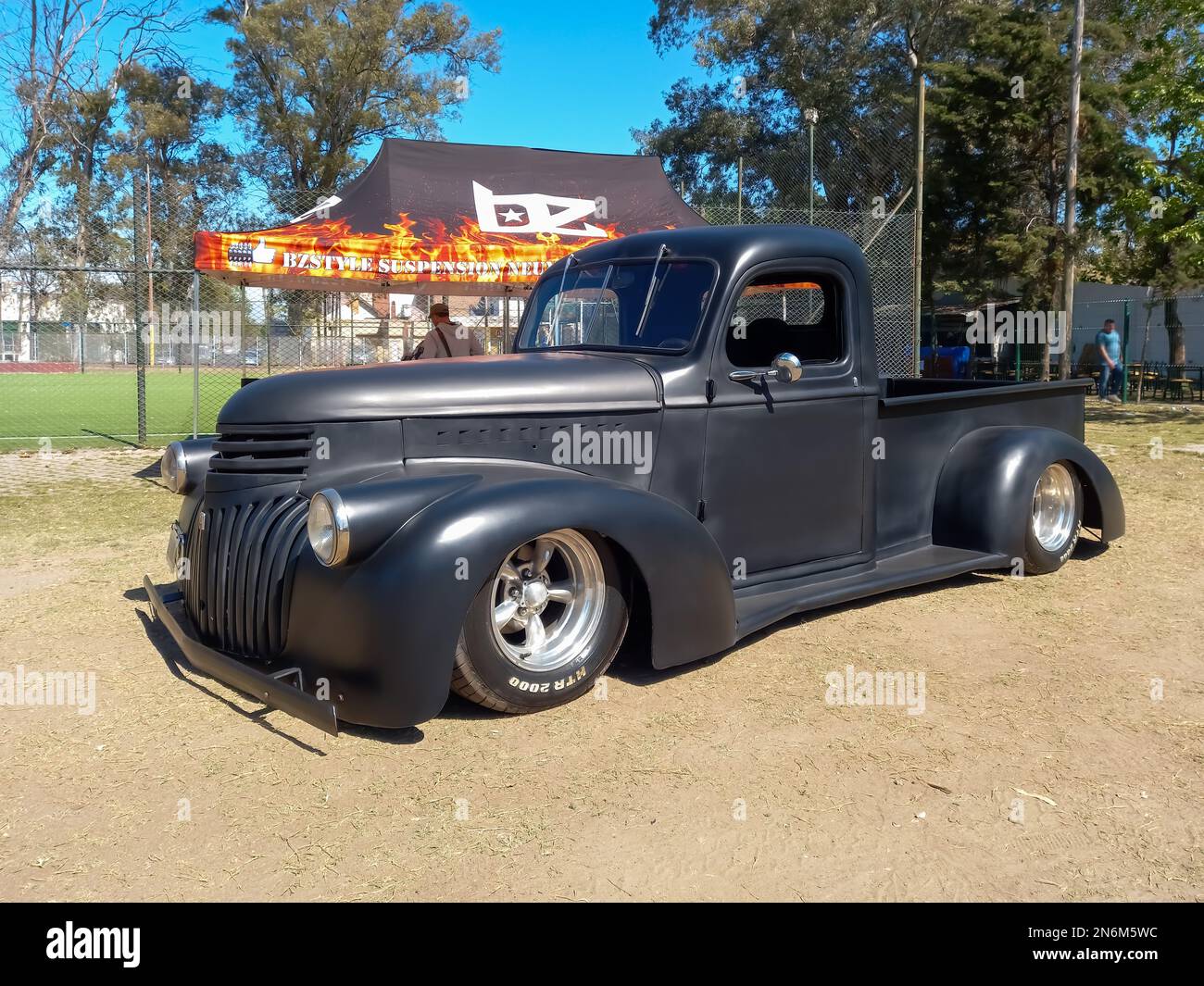 old black 1940s Chevrolet Chevy AK series pickup truck custom lowrider ...